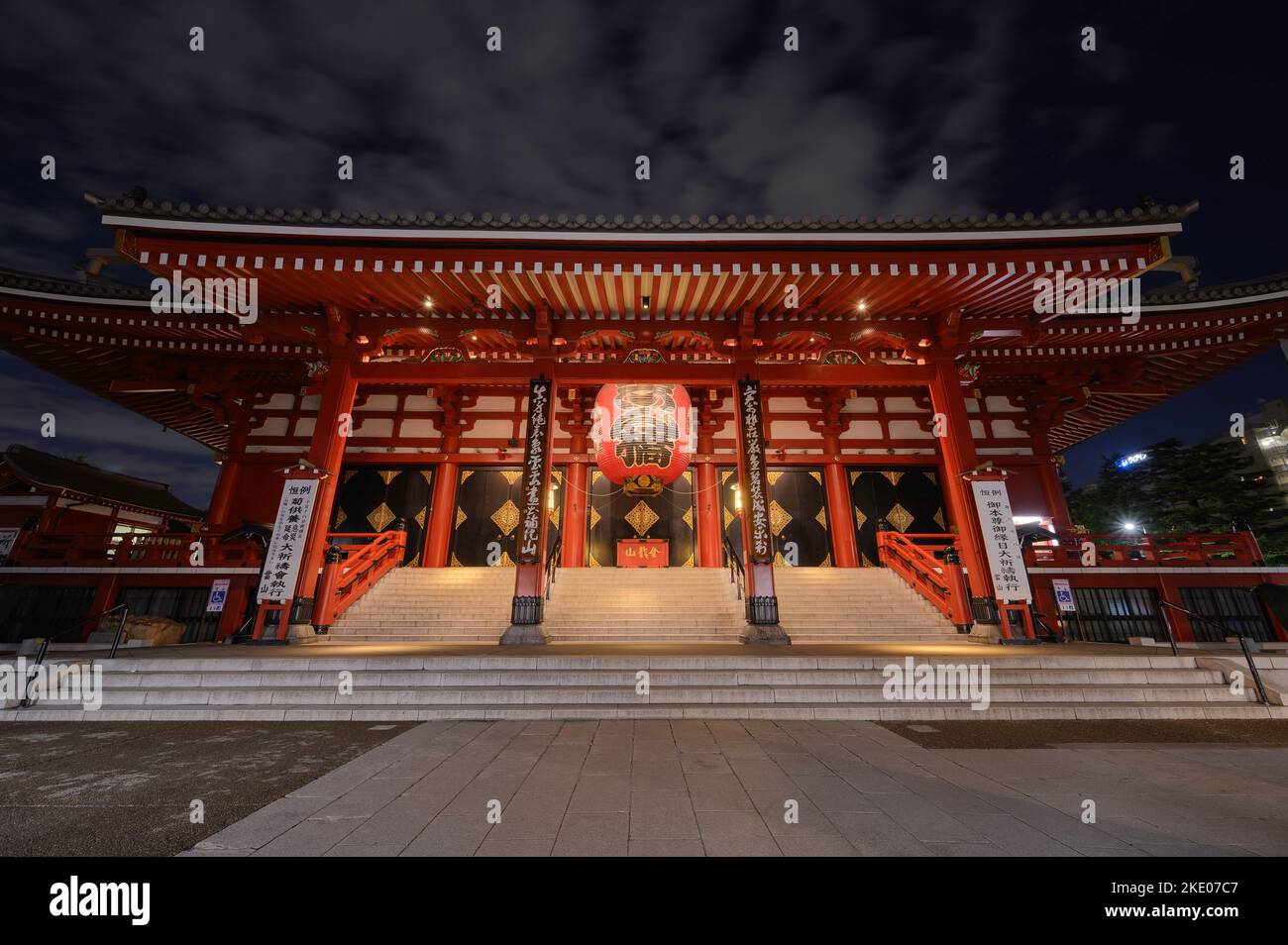 The Asakusa Kannon Temple or Senso-ji temple at night in Tokyo, Japan ...