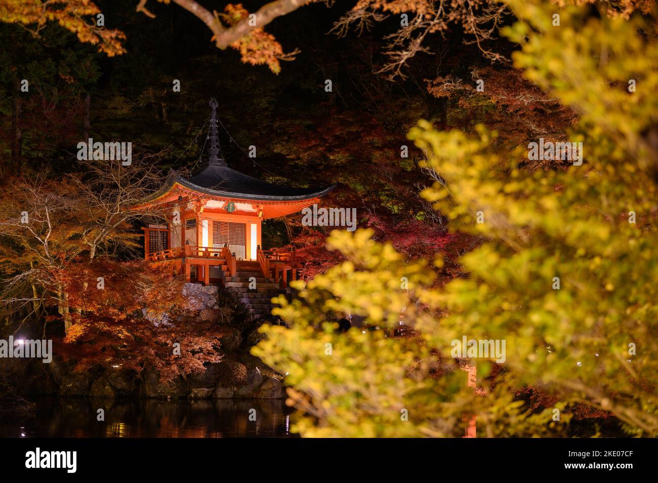 A Beautiful Autumn scenery of Daigo temple in Kyoto Japan Stock Photo ...