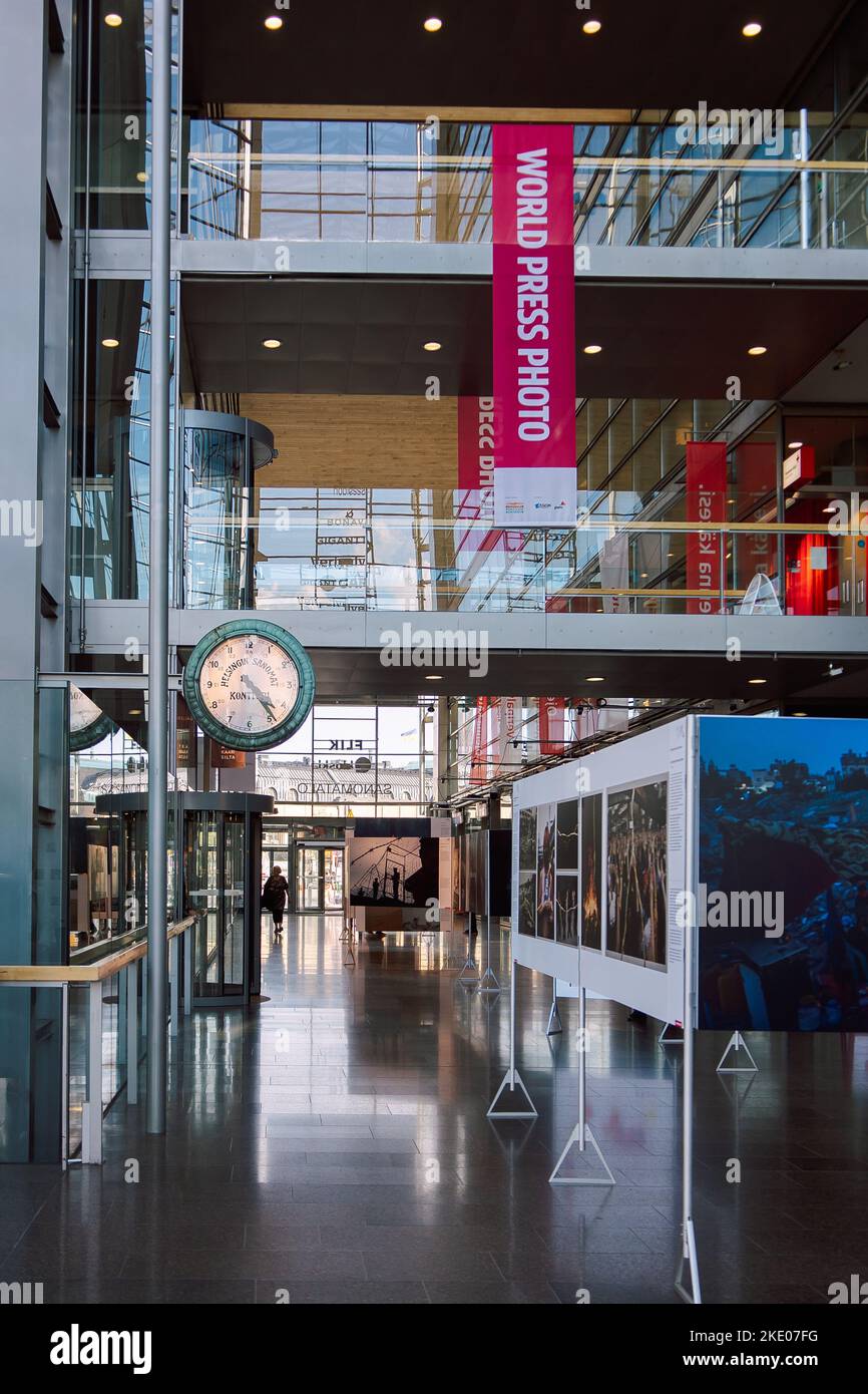Helsinki, Finland - August 22, 2022: Sanomatalo is business office ...