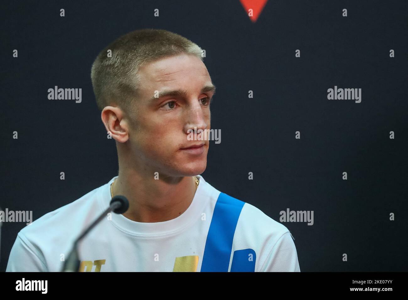 Jack Bateson during the Sunny Edwards v Felix Alvarado press conference ...