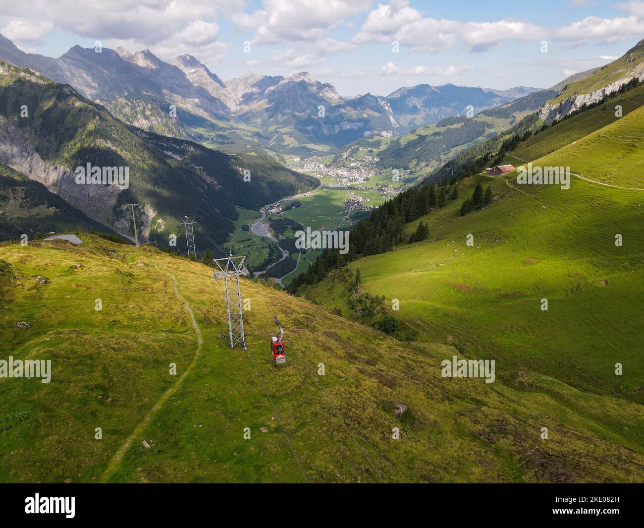 Furenalp cable car over Engelberg on the Swiss alps Stock Photo - Alamy