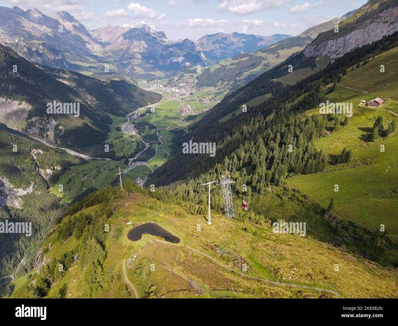 Furenalp cable car over Engelberg on the Swiss alps Stock Photo - Alamy