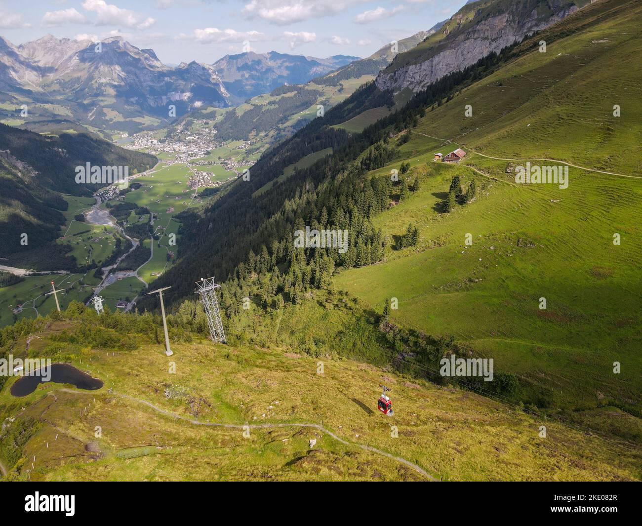 Furenalp cable car over Engelberg on the Swiss alps Stock Photo - Alamy