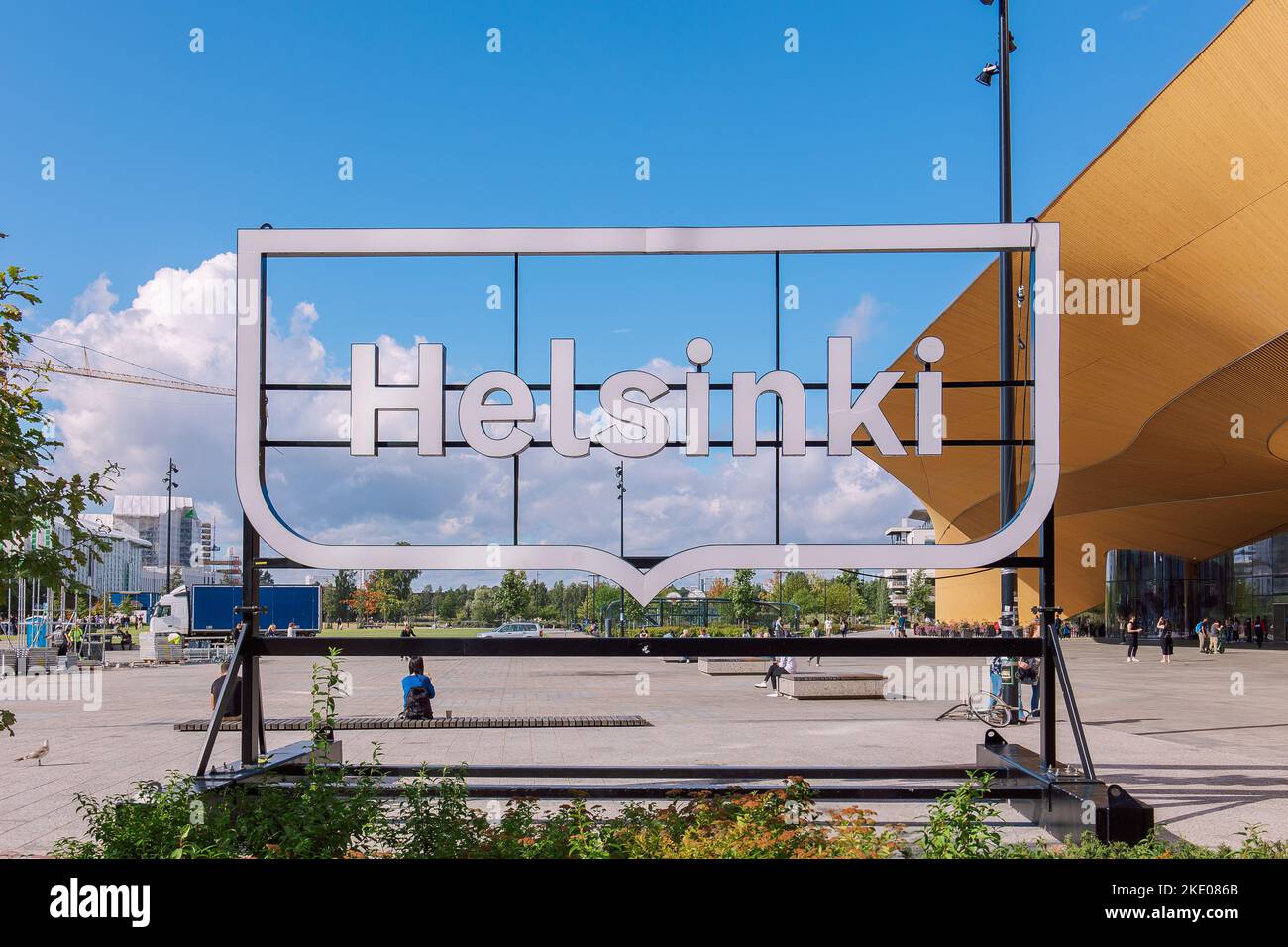 Helsinki, Finland - August 22, 2022: Helsinki Central Library Oodi with ...