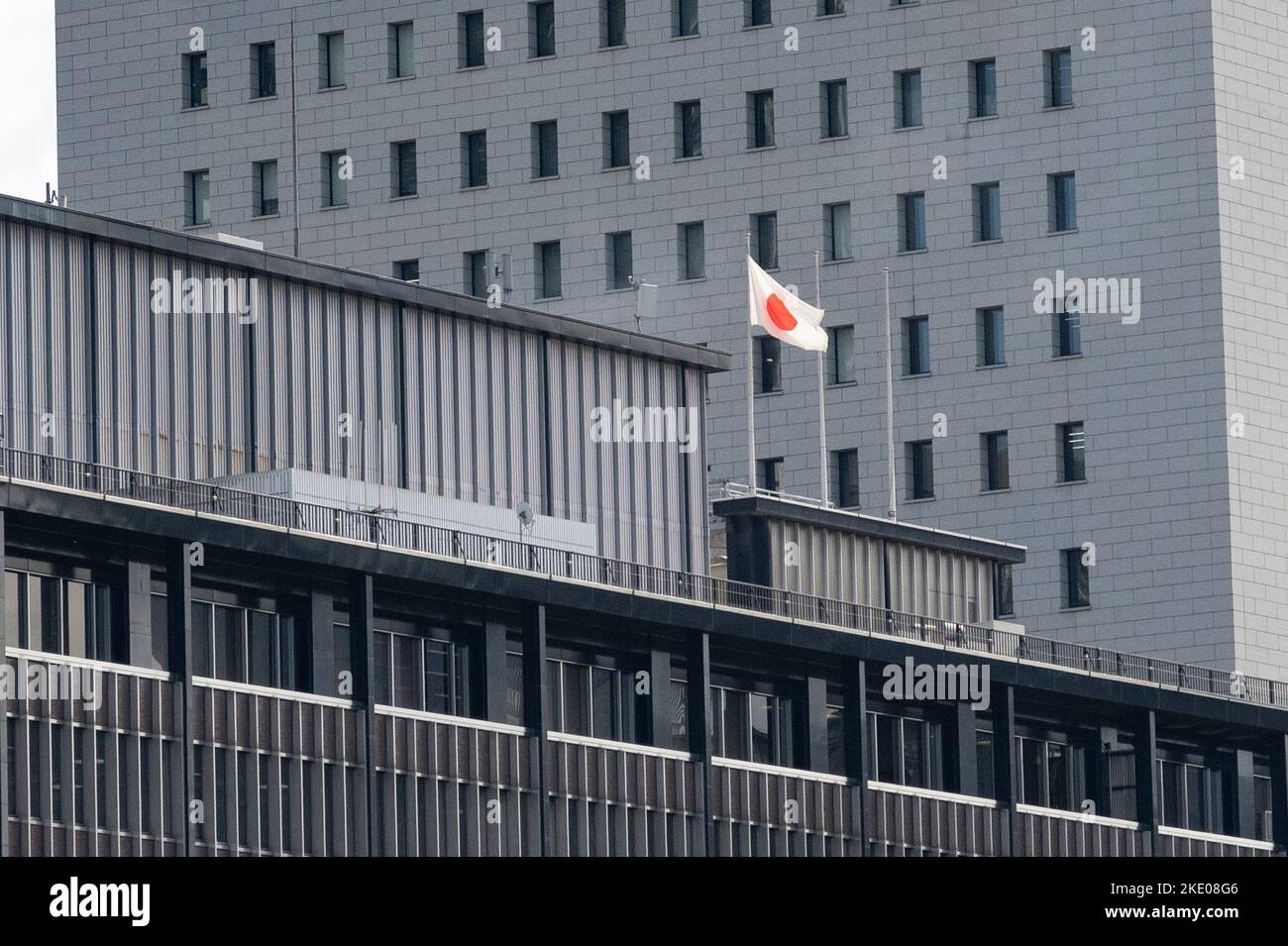 November 9, 2022, Tokyo, Japan: The Japanese Flag, the Hinomaru (æ—¥ã ...