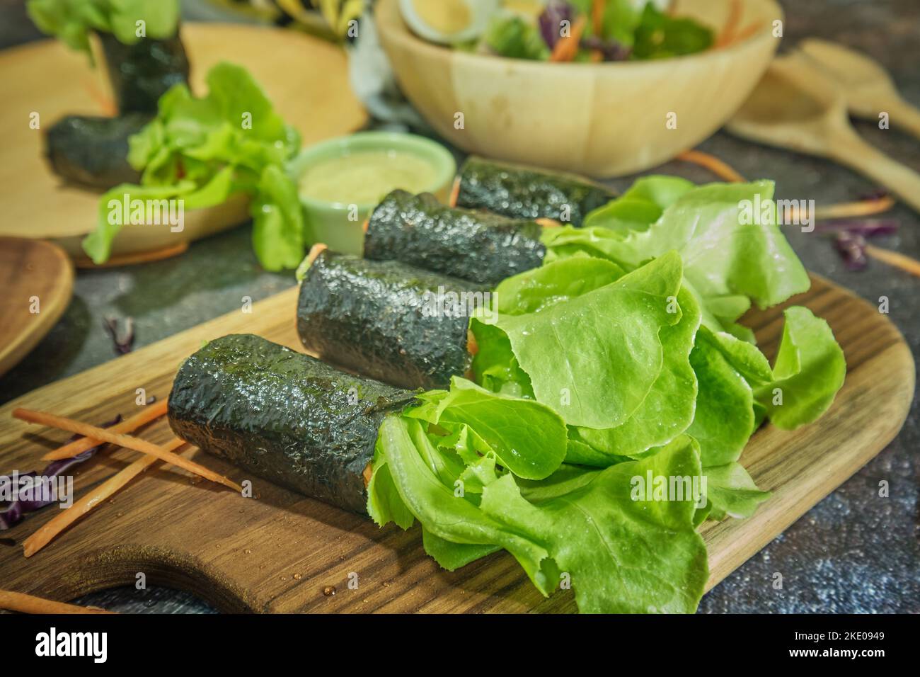 Healthy Food.Salad roll Stock Photo - Alamy