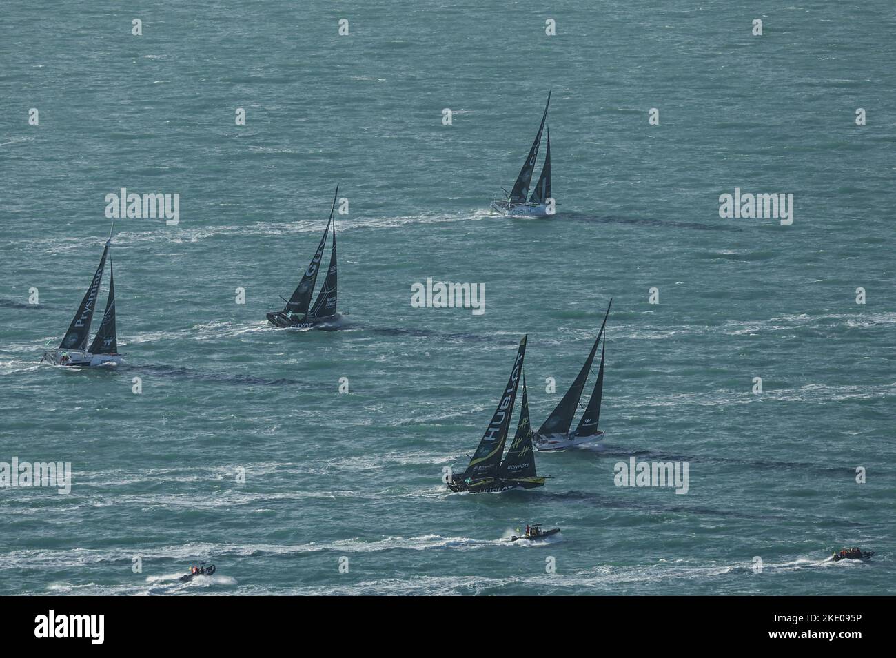 Start race ROURA Alan - HUBLOT - IMOCA during the Route du Rhum ...