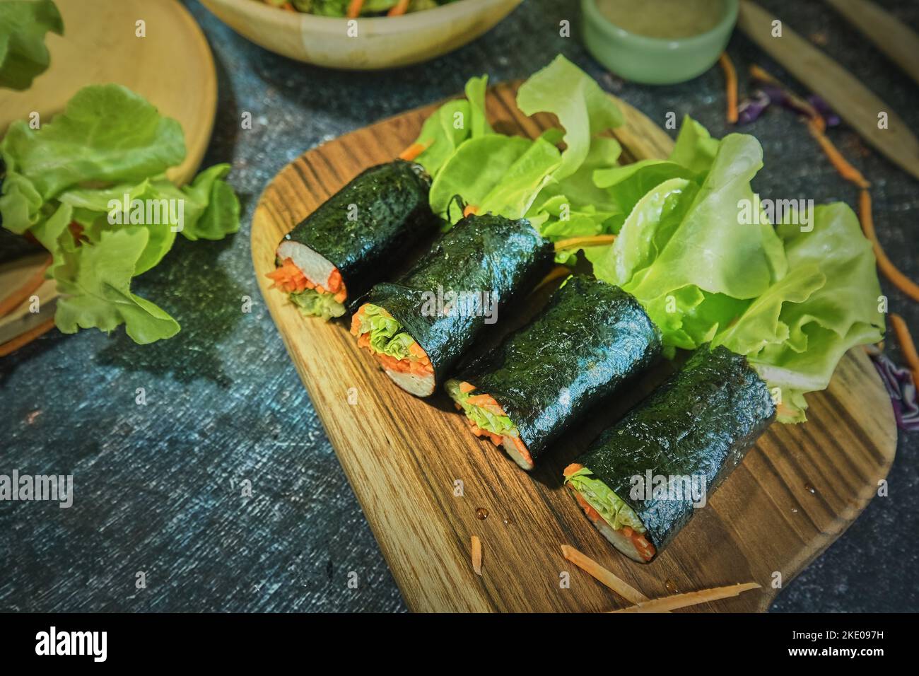 Healthy Food.Salad roll Stock Photo - Alamy