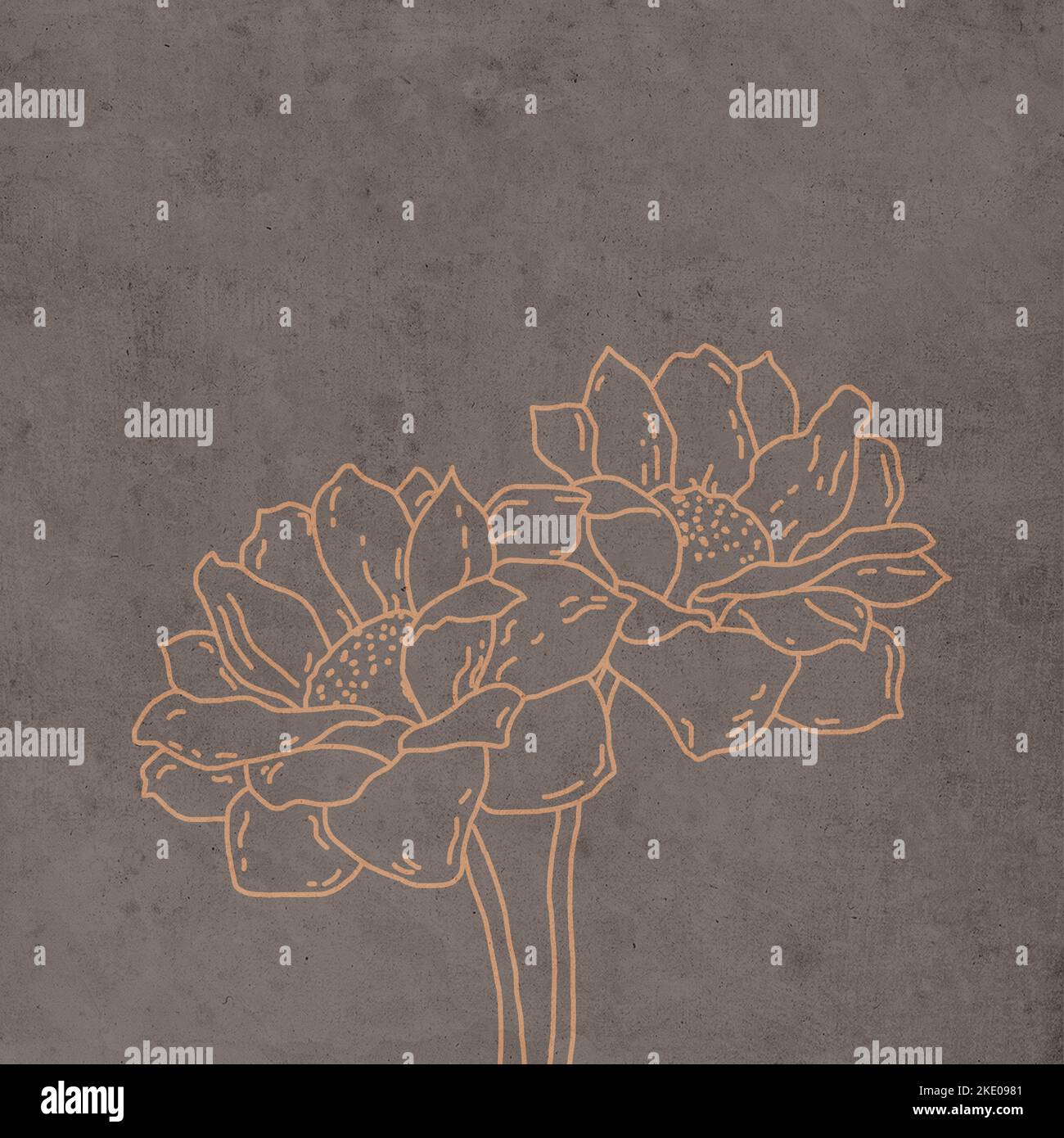 Printable trendy botanical card. Use for cover, wallpaper, wall art ...