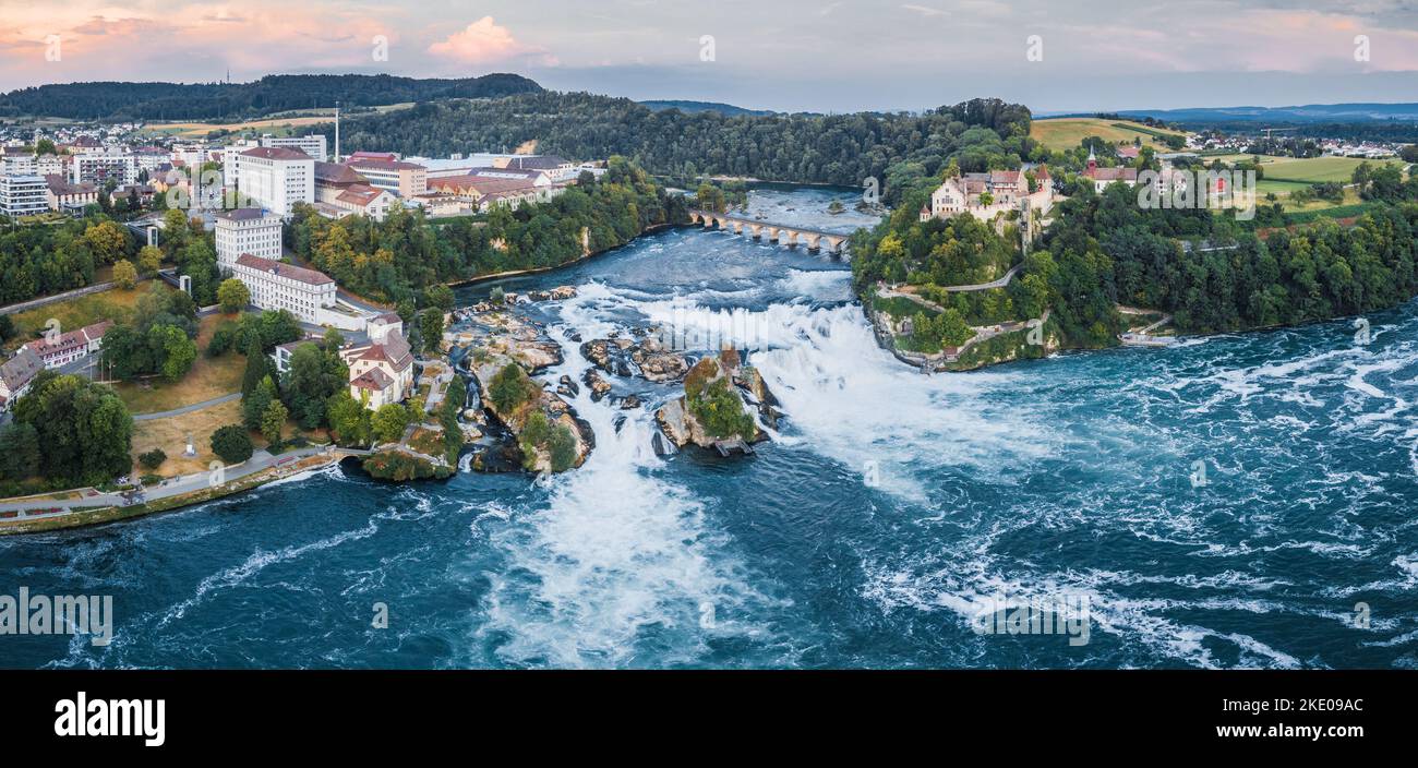 A beautiful view of the Rhine Falls in Switzerland Stock Photo - Alamy