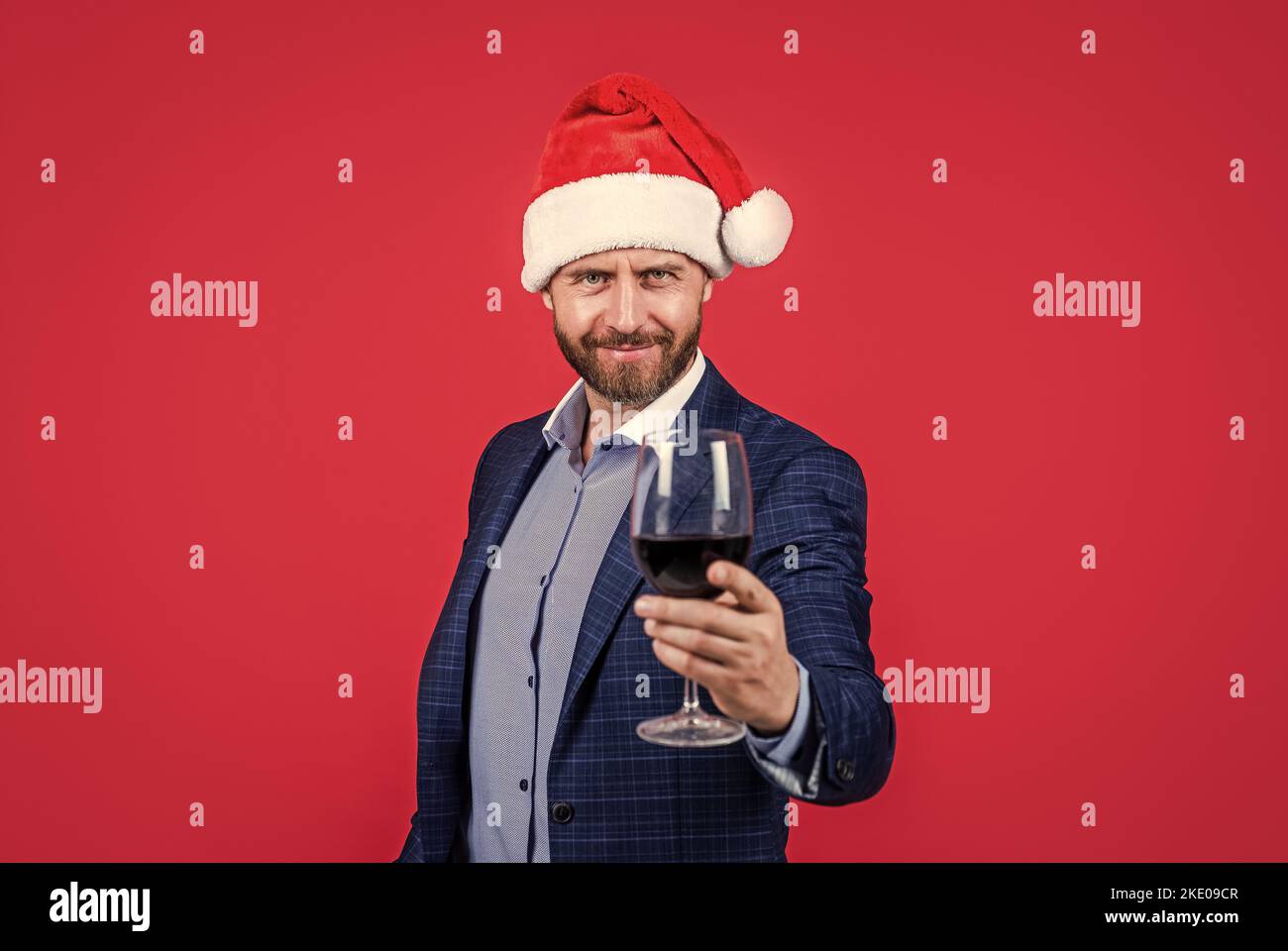 happy new year. handsome man in suit on corporate party. businessman in ...