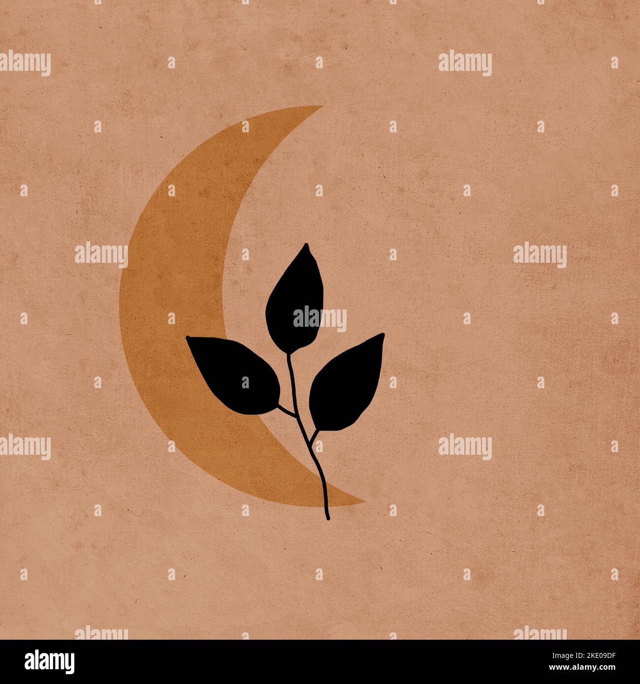 Printable trendy botanical card. Use for cover, wallpaper, wall art ...