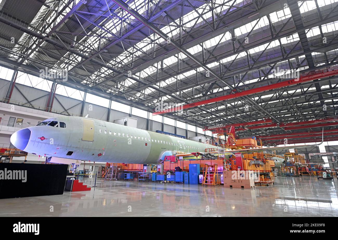 Tianjin. 9th Nov, 2022. The first Airbus A321 aircraft is produced at ...