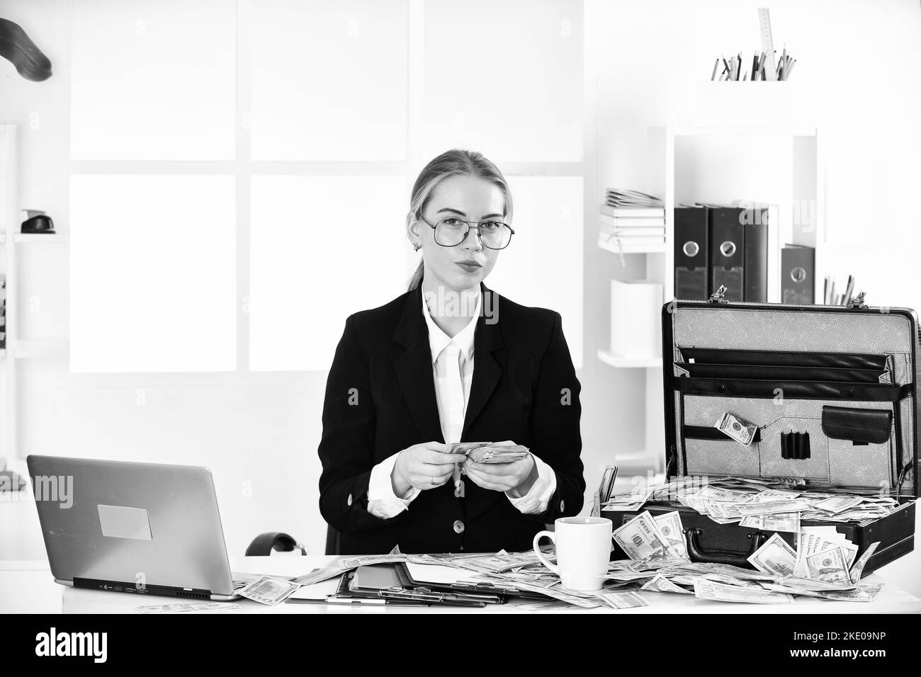 Successful analyzing Black and White Stock Photos & Images - Alamy