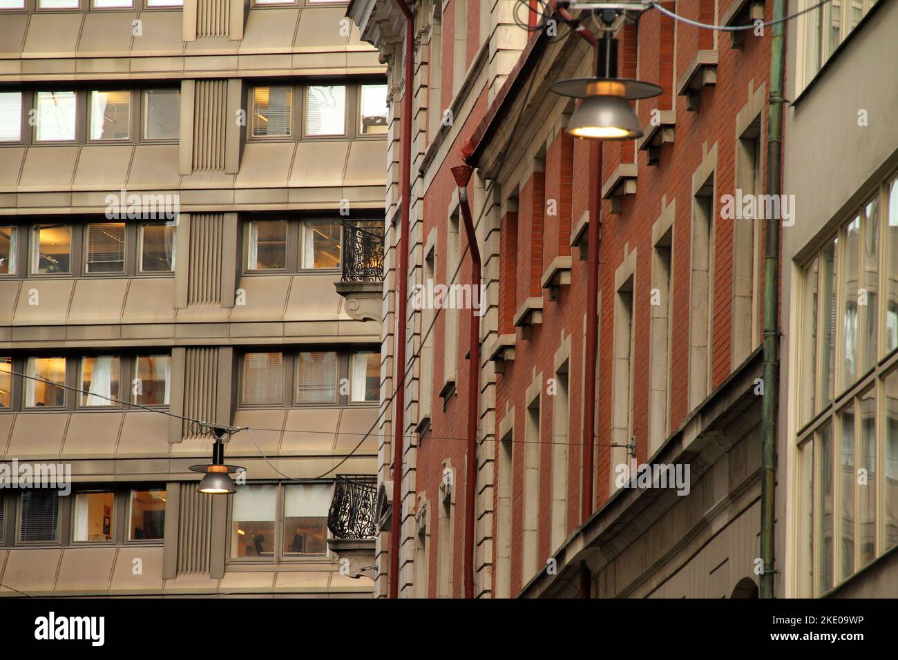 The beautiful exterior of the old buildings in downtown Stockholm Stock ...