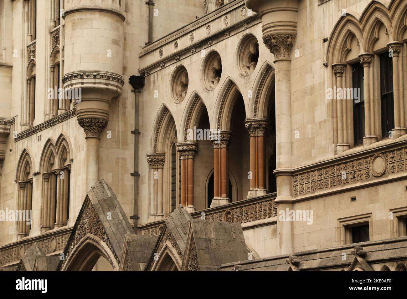A beautiful old buildings exterior in the downtown of London Stock ...