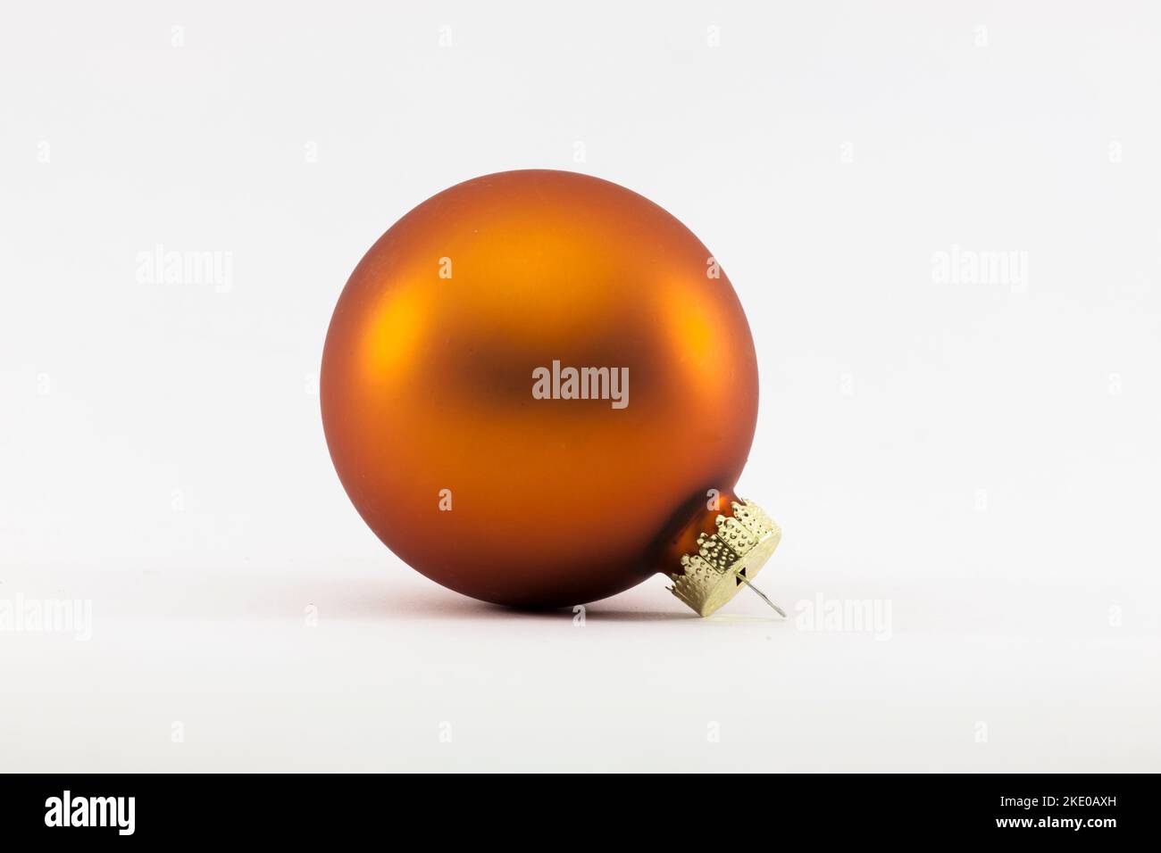 Orange christmas nall photographed with a white background Stock Photo ...