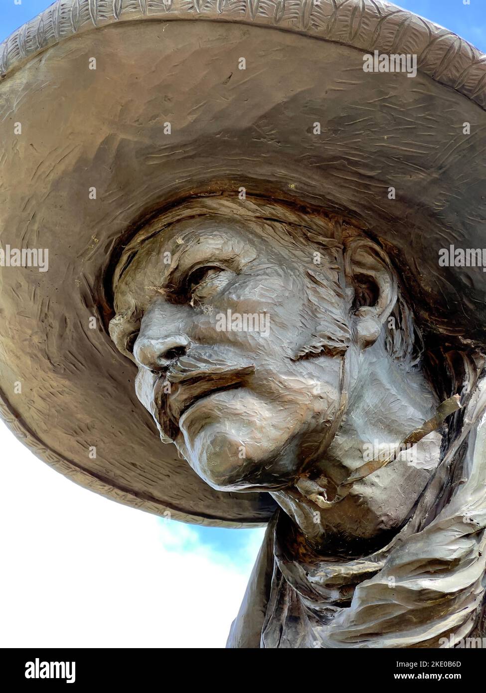 AA closeup shot of a cowboy Statue in Pioneer Park Stock Photo - Alamy