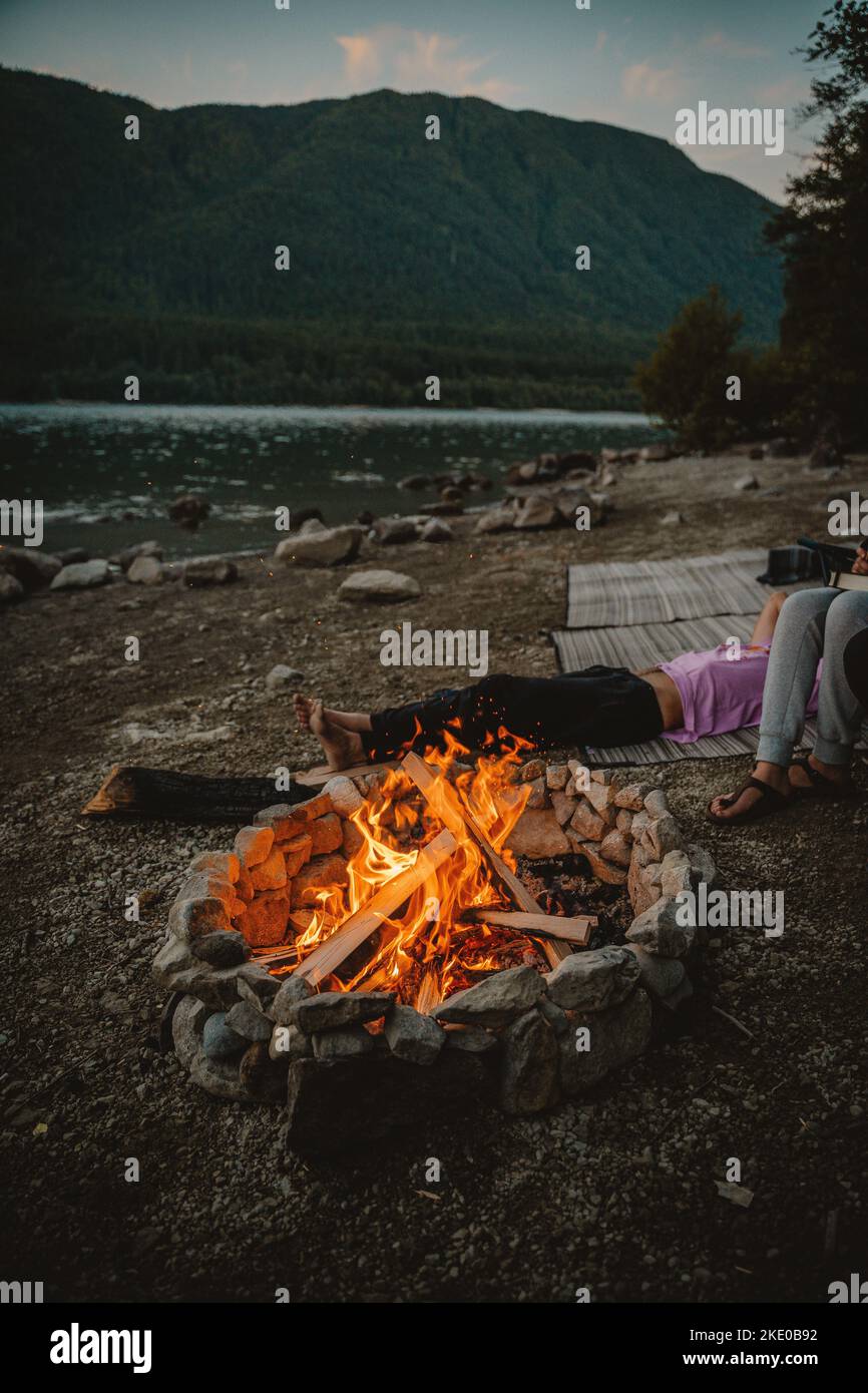 Vertical shot campfire on hi-res stock photography and images - Alamy