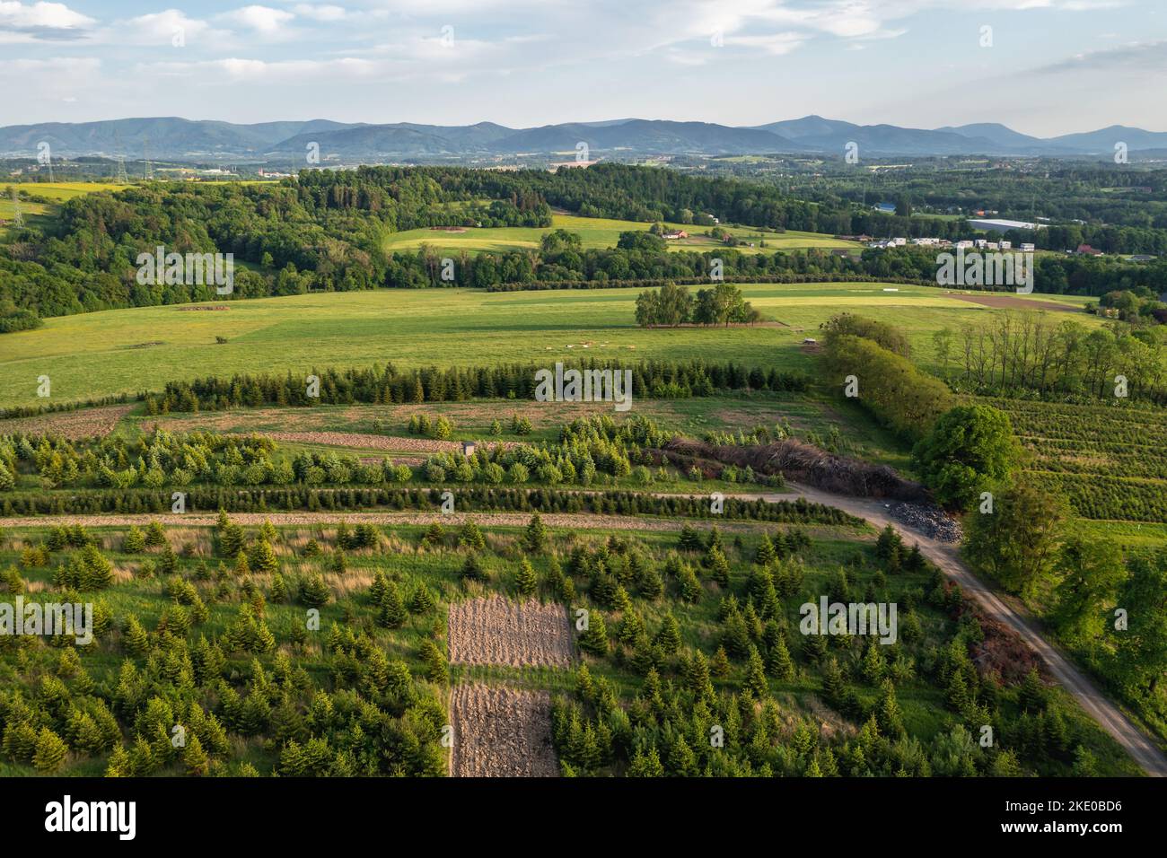 Rural area in Terlicko, municipality in Karvina District in the ...