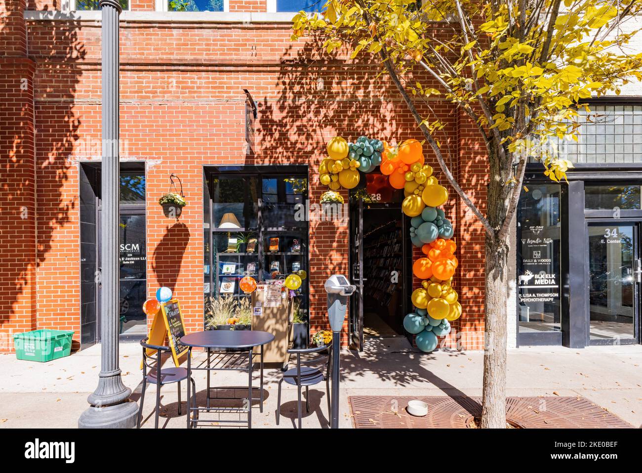 Arkansas, OCT 2 2022 - Sunny exterior view of some beautiful building ...