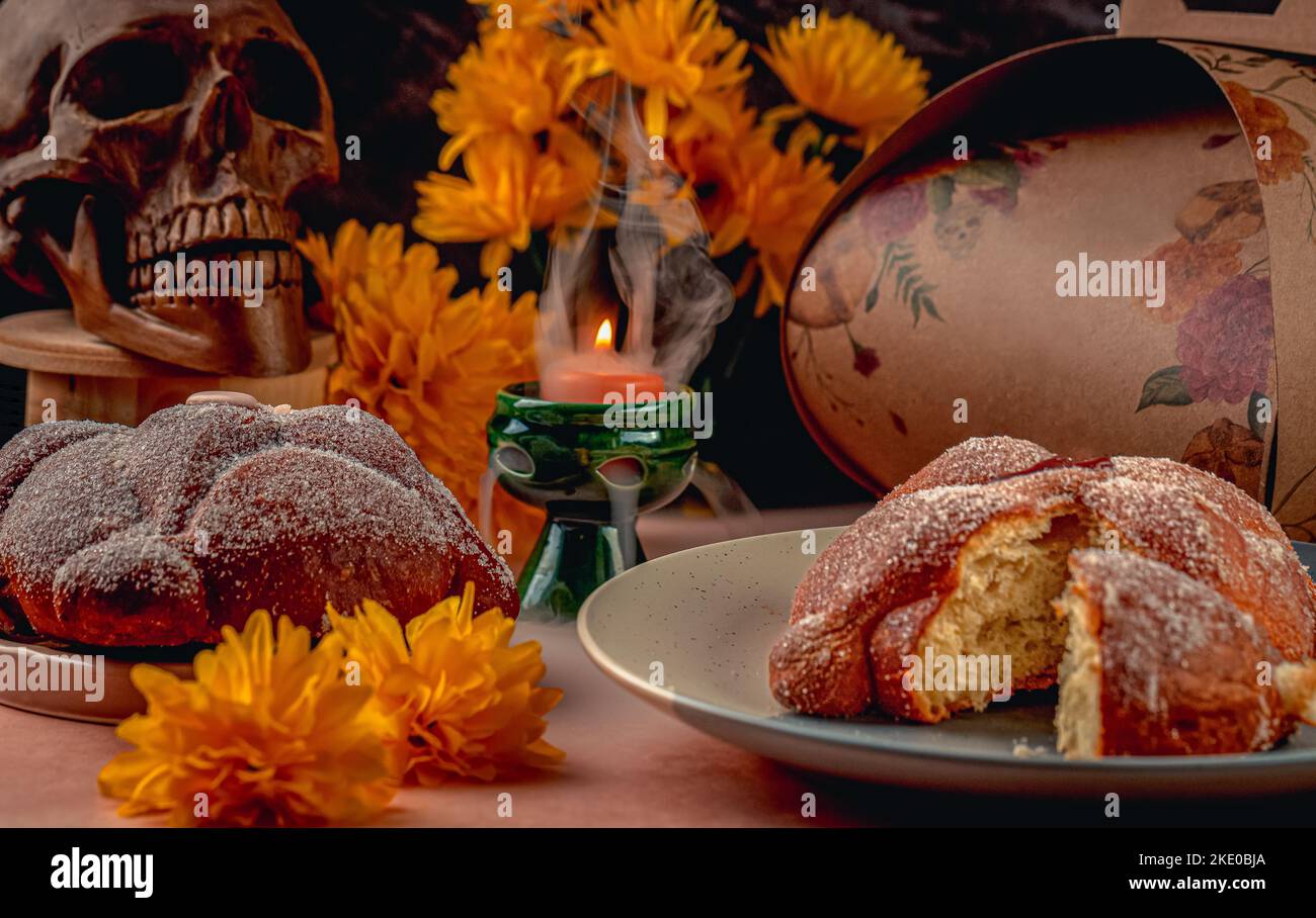 A closeup shot of an altar on the day of the dead Stock Photo - Alamy