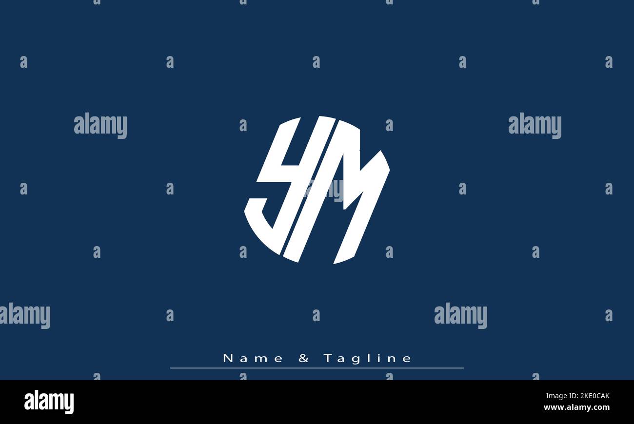 Alphabet letters Initials Monogram logo YM , MY Stock Vector Image ...