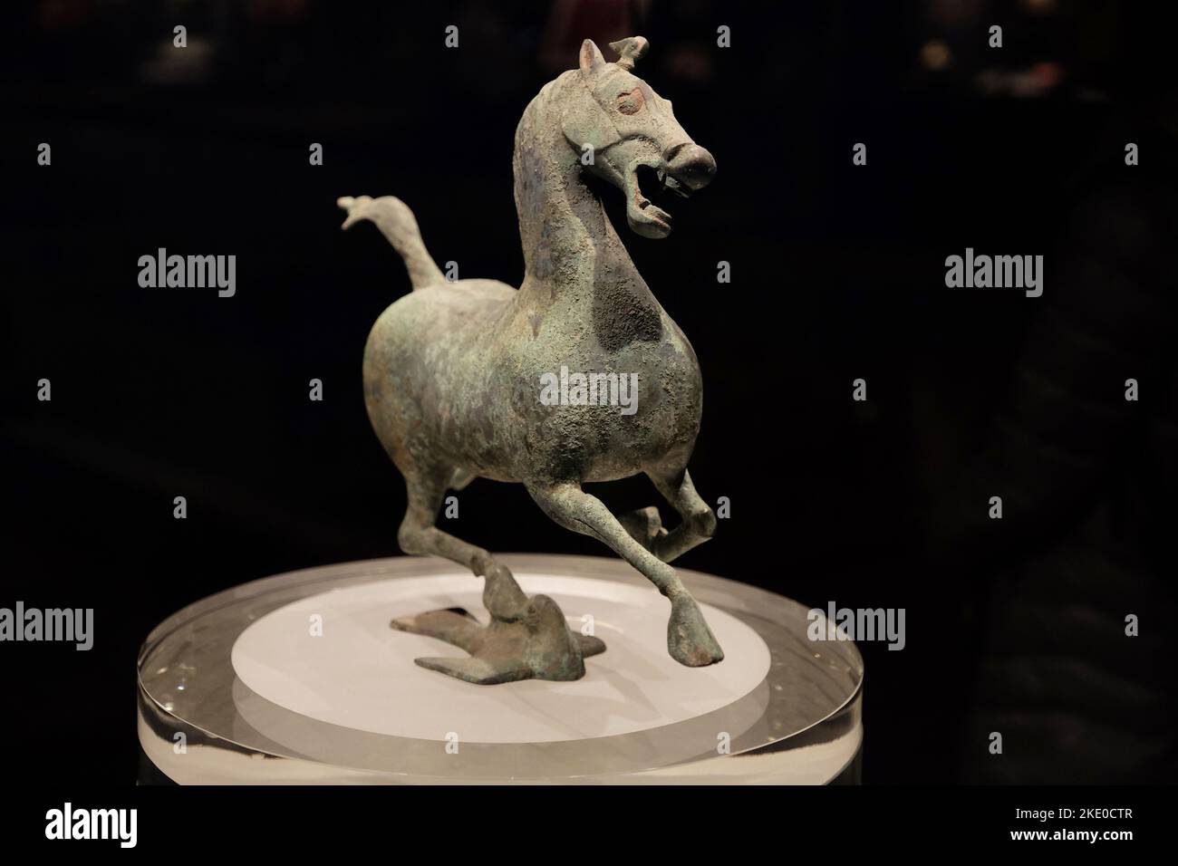 The famous statue of the Flying Horse of Gansu at the Gansu Provincial ...