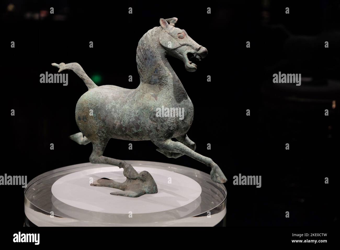 The famous statue of the Flying Horse of Gansu at the Gansu Provincial ...