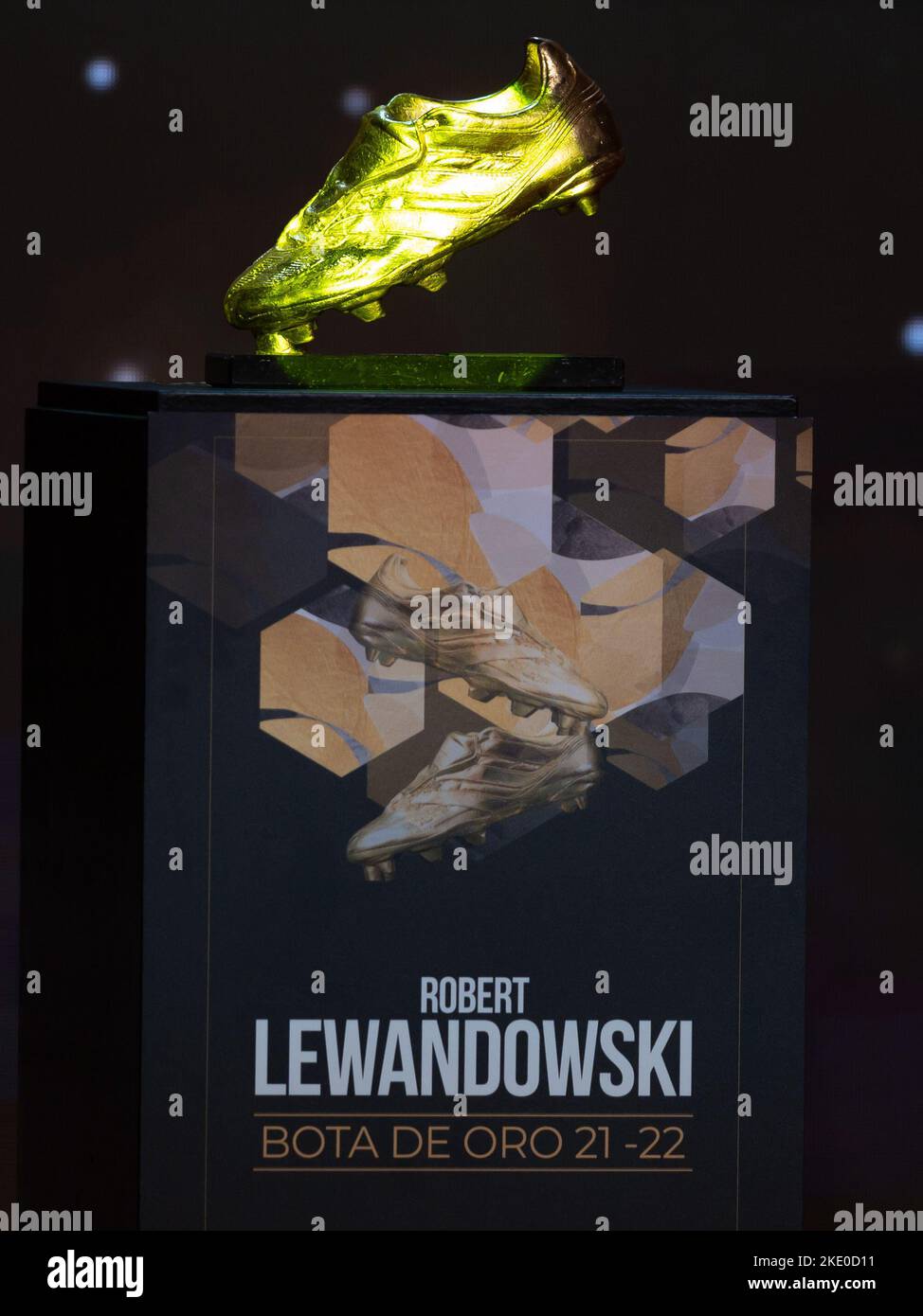 Barcelona, Spain. 09th Nov, 2022. Golden Shoe trophy during the award ...