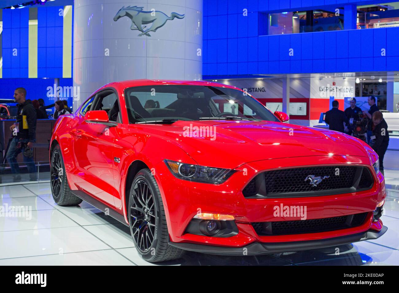 Detroit, Michigan - The 2015 Ford Mustang on display at the North ...