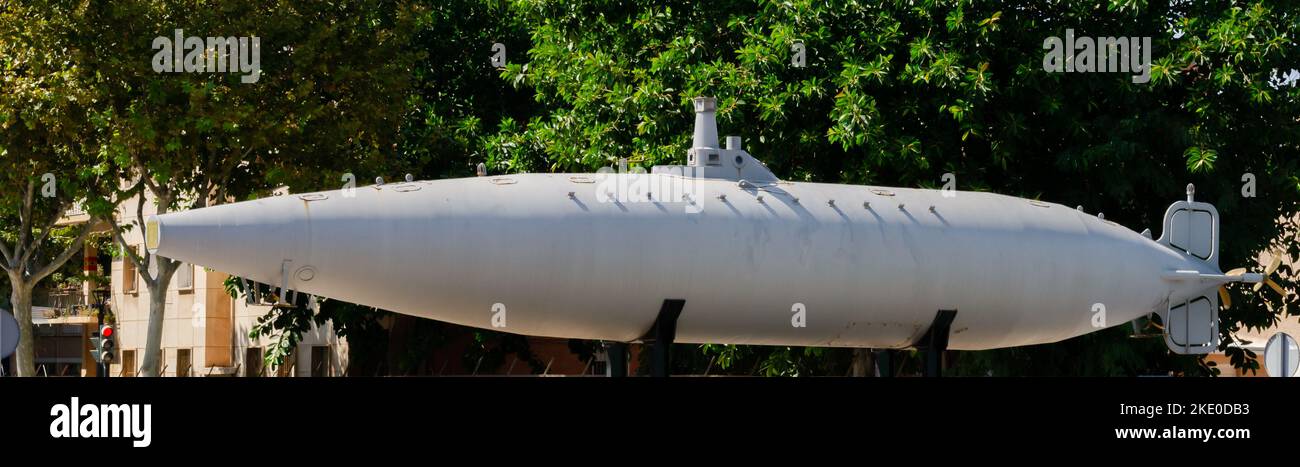 CARTAGENA, SPAIN - 10 SEPTEMBER 2022 Prototype submarine built by Isaac ...