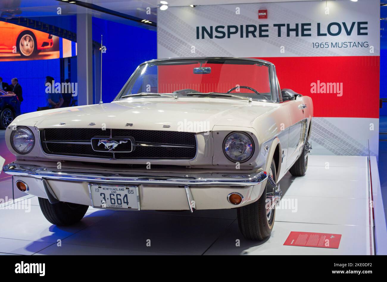 Detroit, Michigan - The 1965 Ford Mustang on display at the North ...