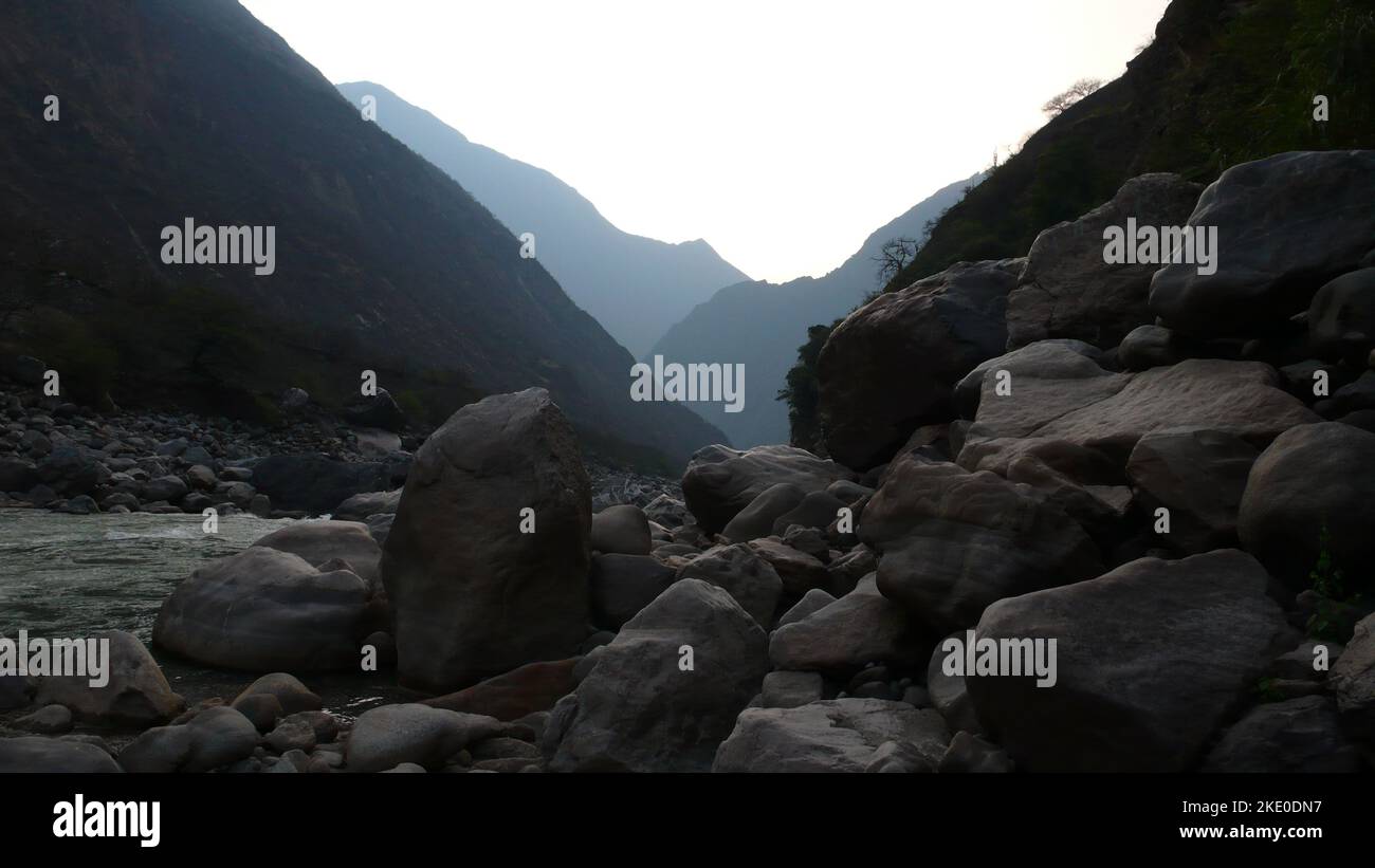 wild river rocks mountains Peru Andes wild Stock Photo - Alamy
