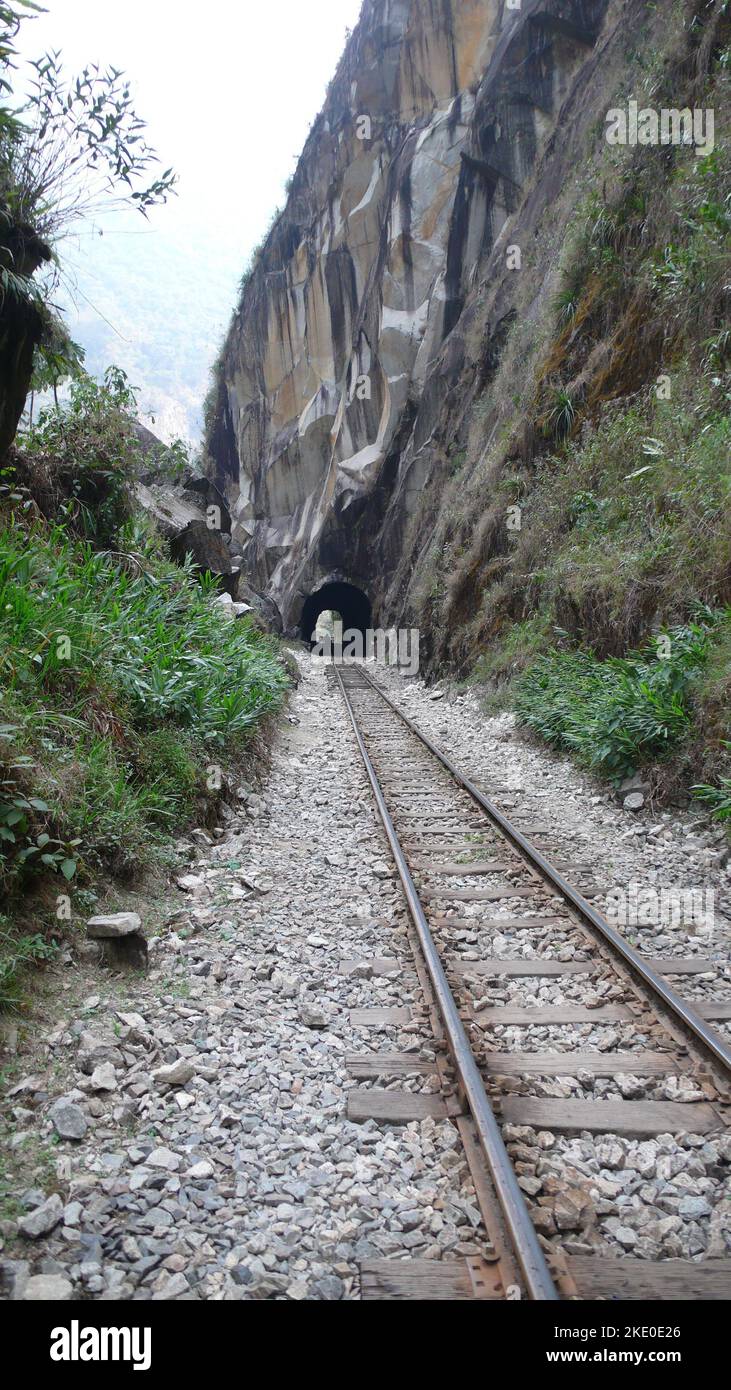 Railway Peru train Transportation travel line tourism Stock Photo - Alamy