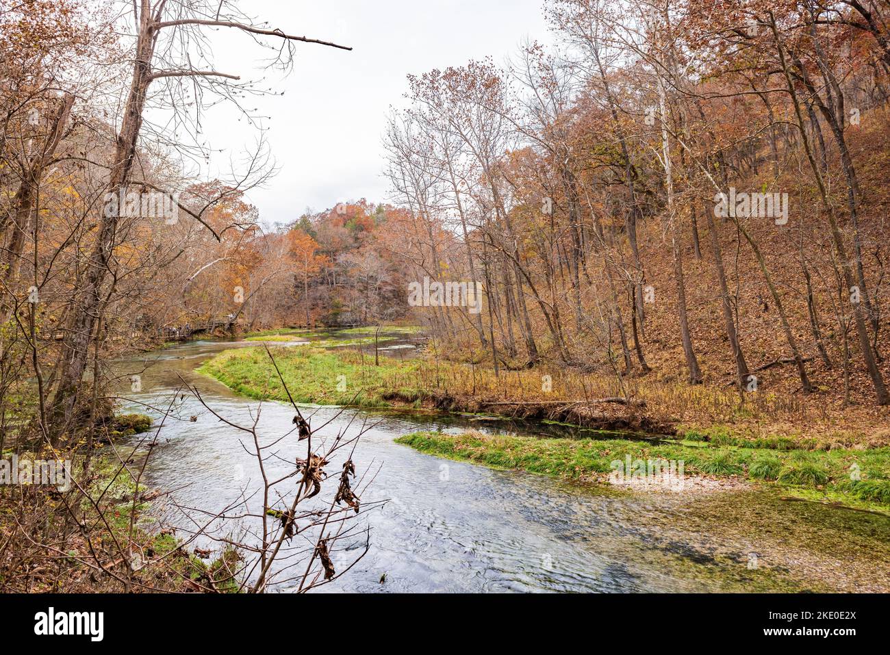 Overcast view of the Ha Ha Tonka Spring at Missouri Stock Photo - Alamy
