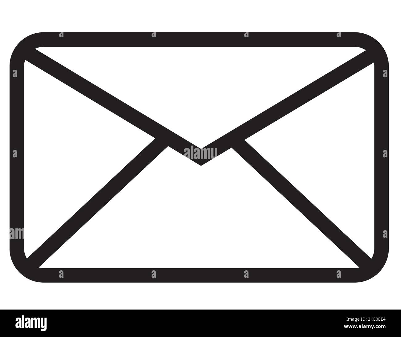 Email icon on white background. Contacts message send letter sign ...