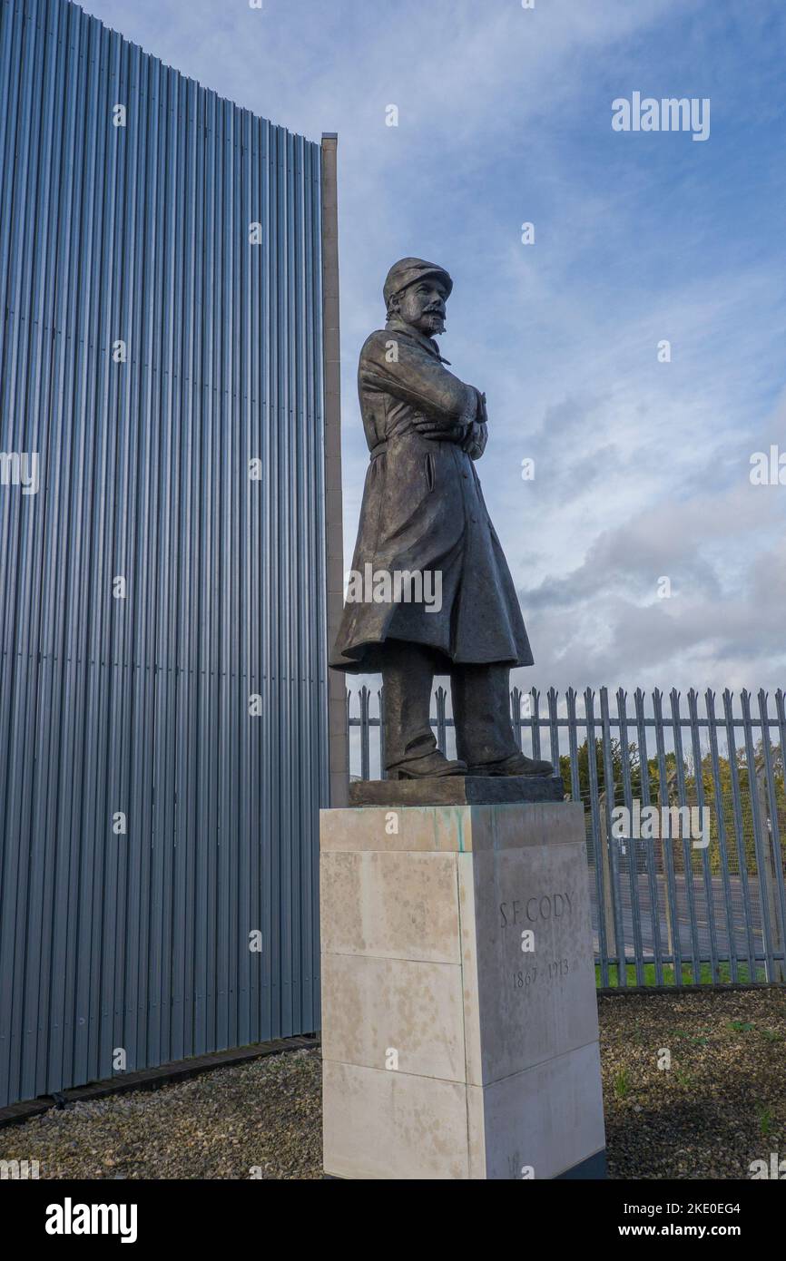 Samuel Cody Statue Farnborough stands outside Farnborough Air Sciences ...