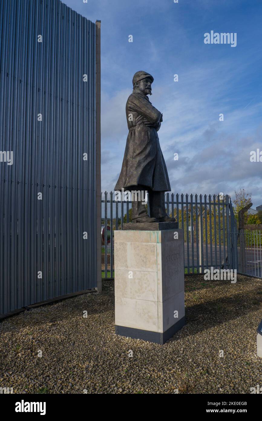 Samuel Cody Statue Farnborough stands outside Farnborough Air Sciences ...