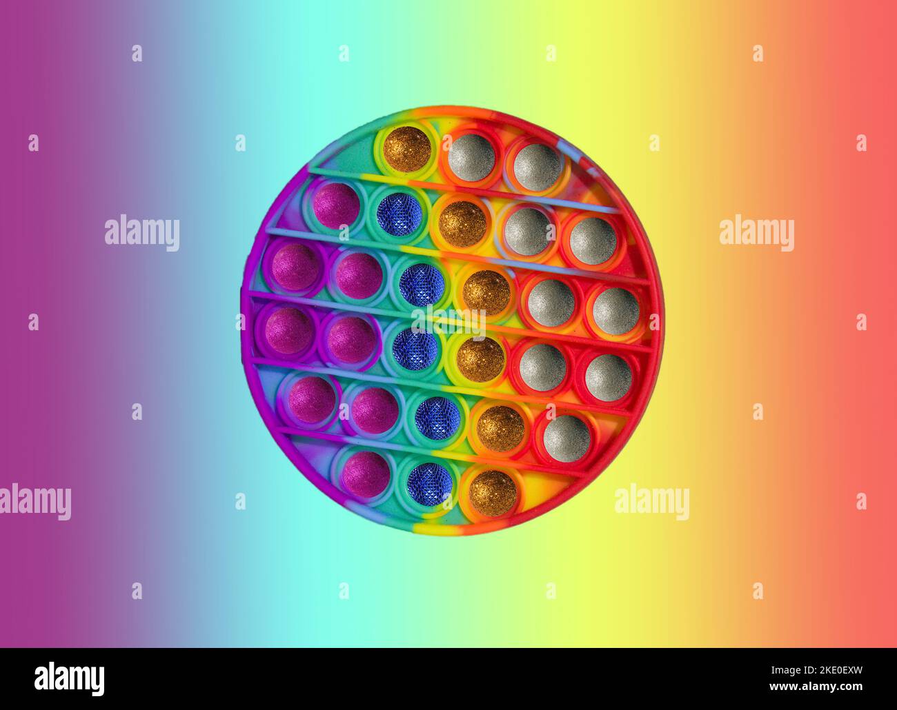 colorful circle with colorful christmas decorations, creative art ...