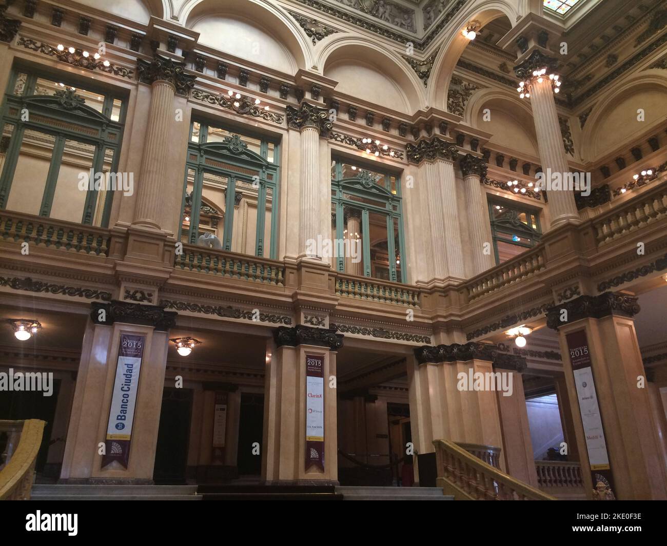 An inside view of the Opera House in Teatro Colon, Buenos Aires ...