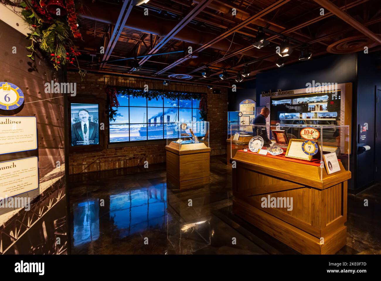 Missouri, OCT 29 2022 - Interior view of the TITANIC Museum Attraction ...