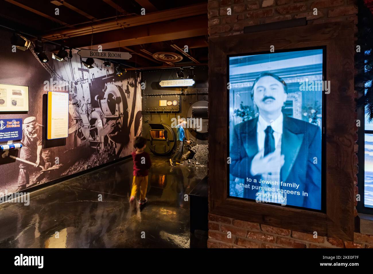 Missouri, OCT 29 2022 - Interior view of the TITANIC Museum Attraction ...
