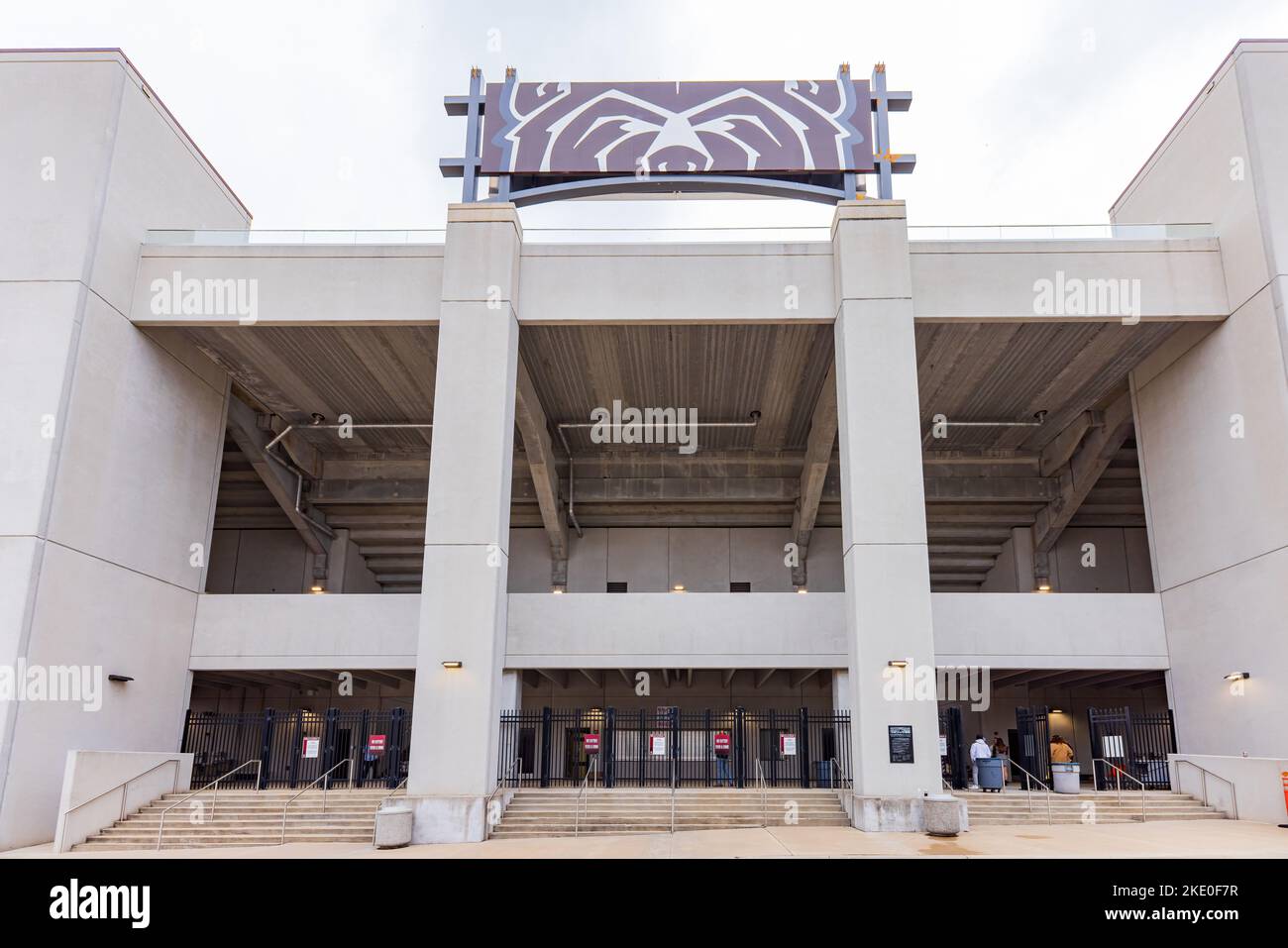 Missouri, OCT 29 2022 - Exterior view of the gate of Robert W. Plaster ...