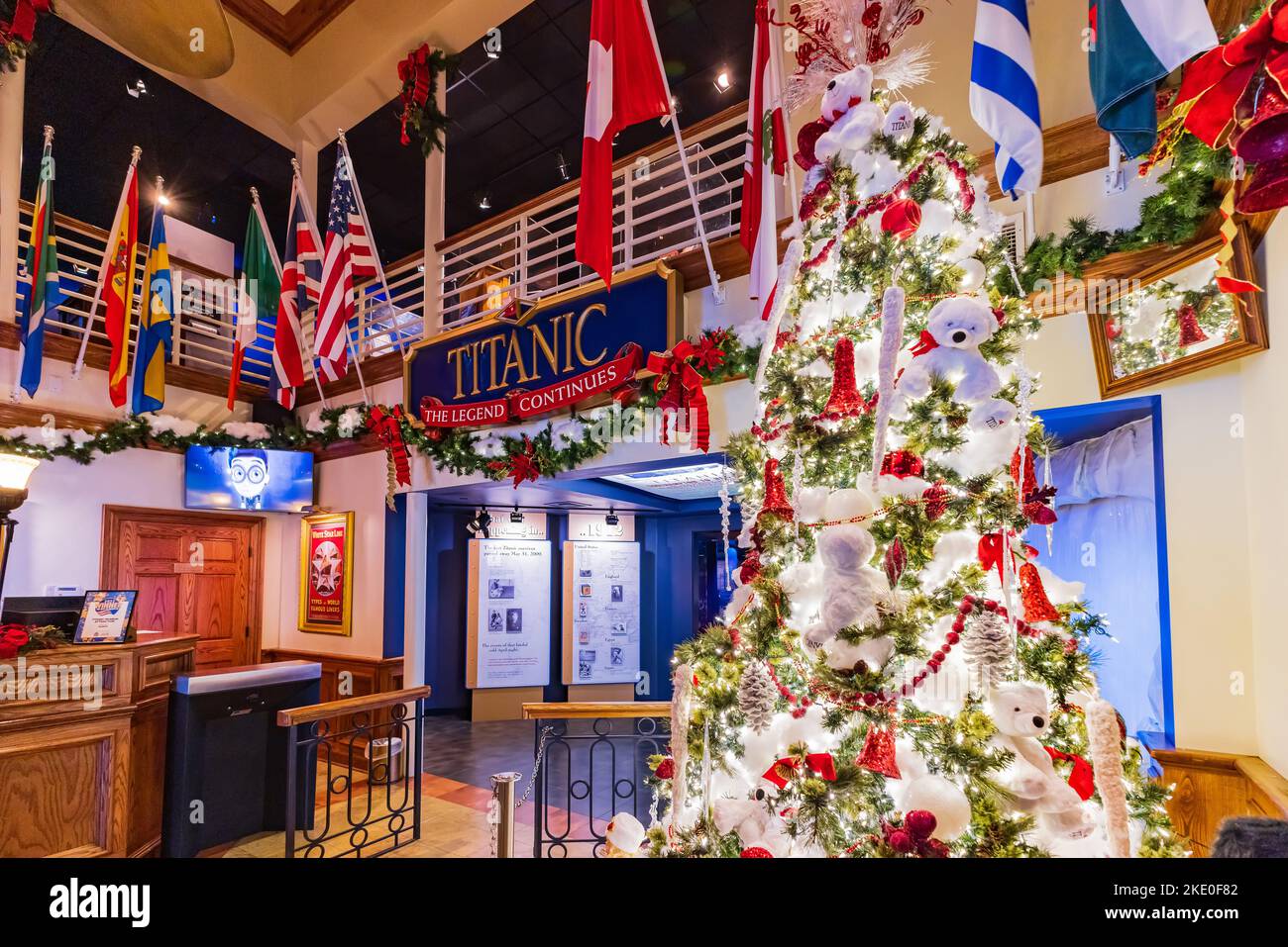 Missouri, OCT 29 2022 - Interior view of the TITANIC Museum Attraction ...