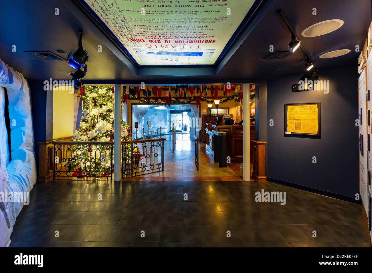 Missouri, OCT 29 2022 - Interior view of the TITANIC Museum Attraction ...