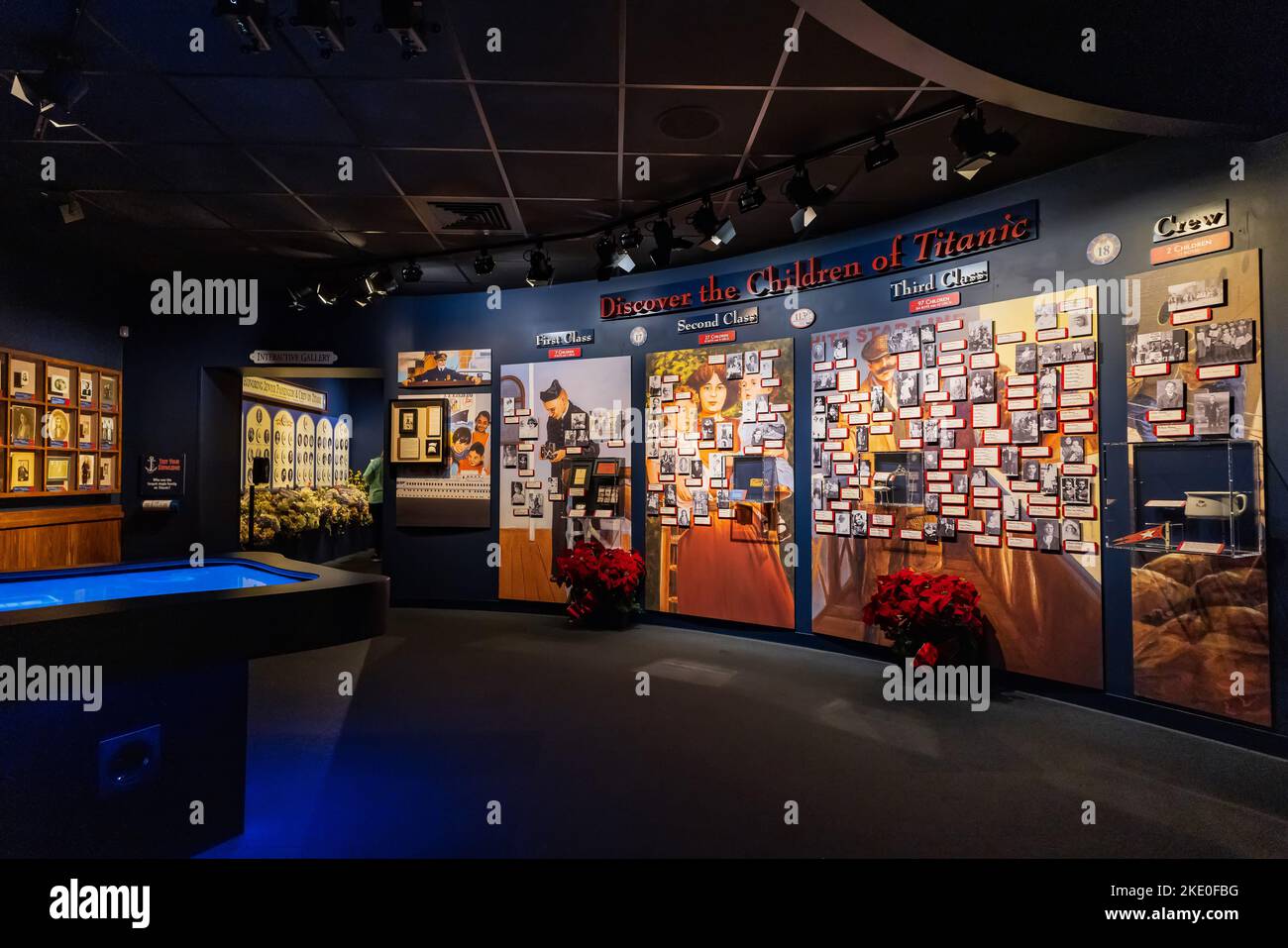 Missouri, OCT 29 2022 - Interior view of the TITANIC Museum Attraction ...