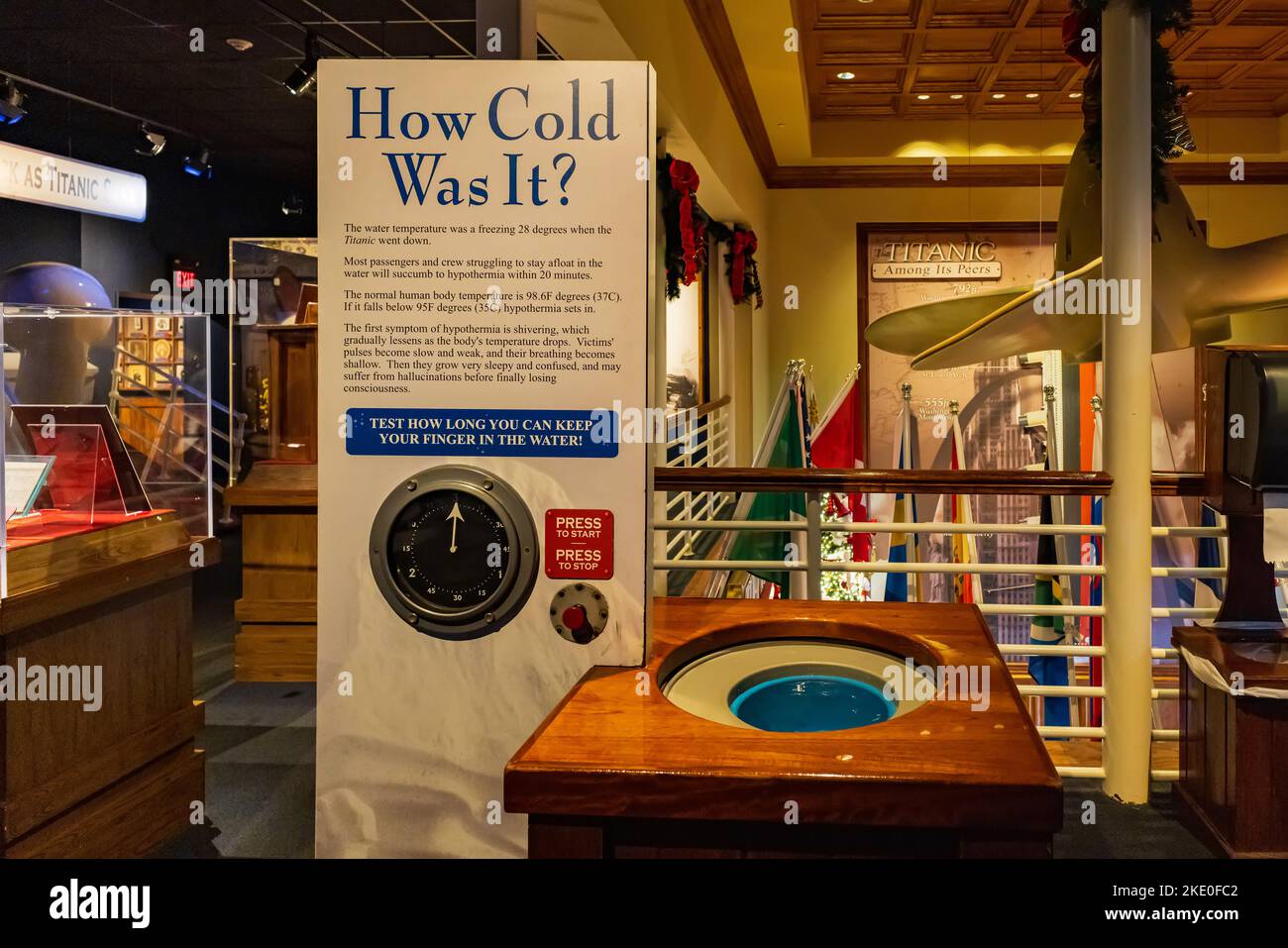 Missouri, OCT 29 2022 - Interior view of the TITANIC Museum Attraction ...