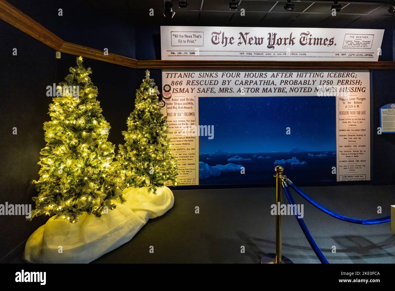 Missouri, OCT 29 2022 - Interior view of the TITANIC Museum Attraction ...