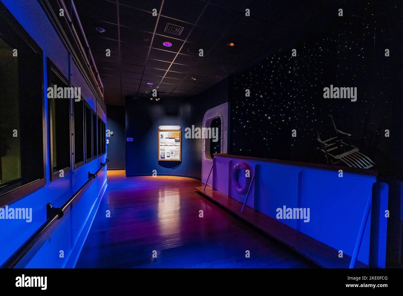 Missouri, OCT 29 2022 - Interior view of the TITANIC Museum Attraction ...